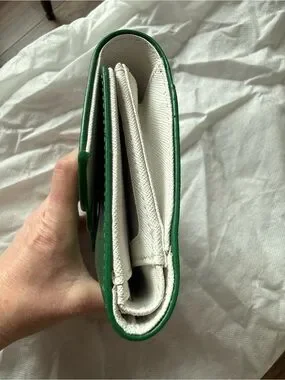 kate spade | Bags | Kate Spade Green Scallopflap Wallet With Gold Logo ...